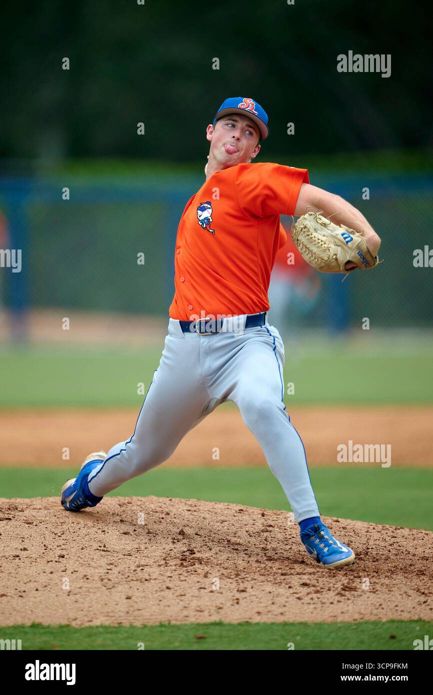 St. Lucie Mets pitcher Bryce Jenkins (50) during an MiLB Florida State ...