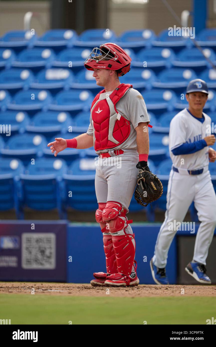 Palm Beach Cardinals catcher Chase Heath (49) during an MiLB Florida ...