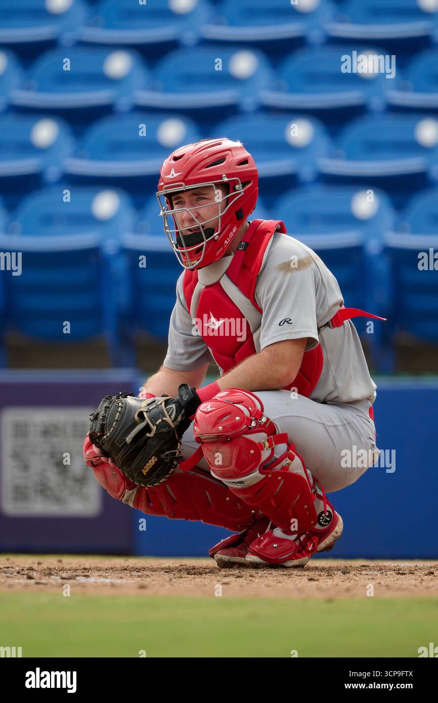 Palm Beach Cardinals catcher Chase Heath (49) during an MiLB Florida ...