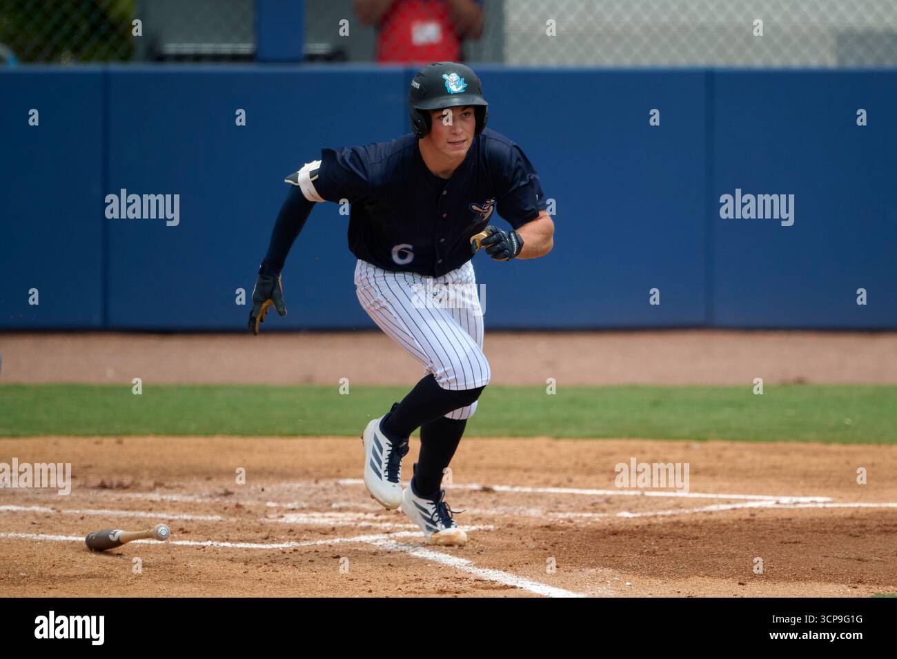 Tampa Tarpons Dax Kilby (6) runs to first base during an MiLB Florida ...
