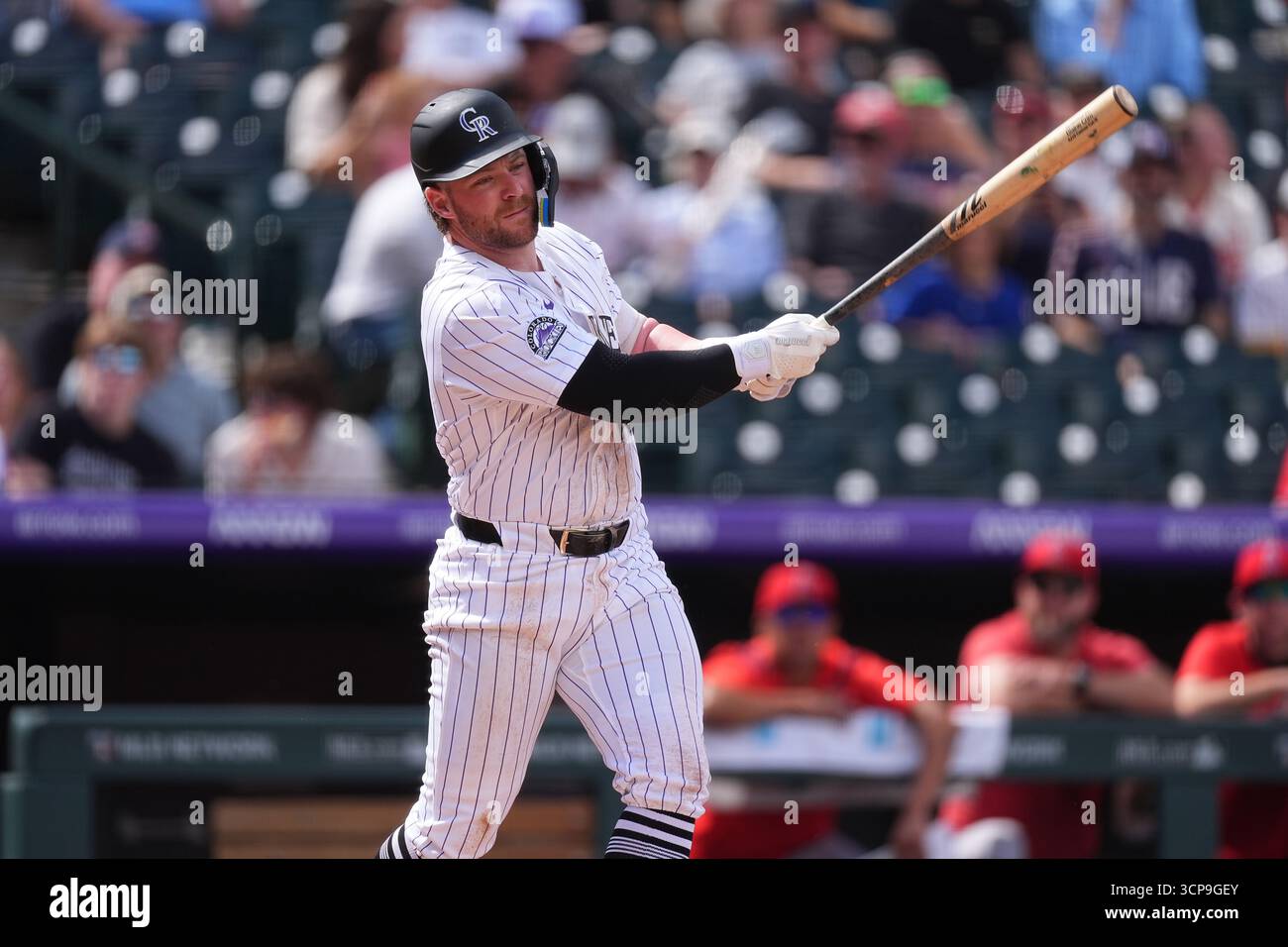 Colorado Rockies first baseman Blaine Crim (16) in the second inning of ...