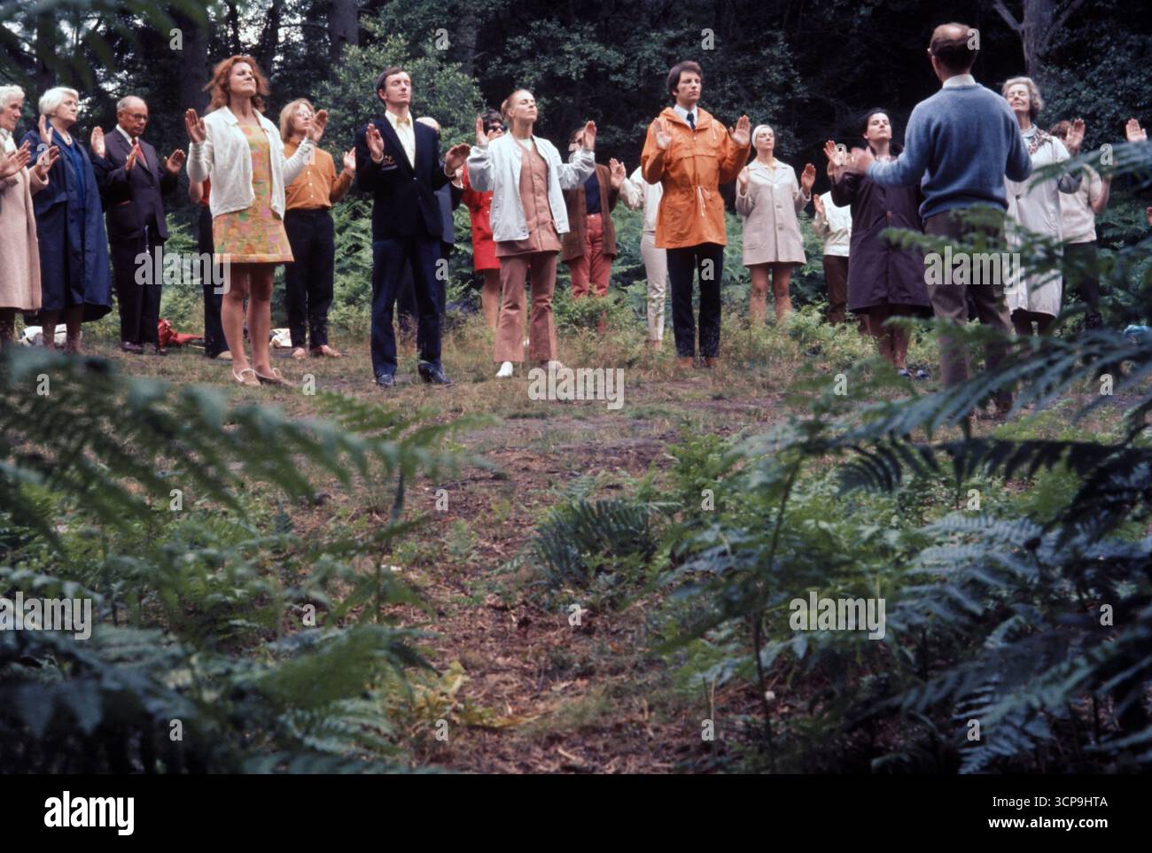 The Aetherius Society, members taking part in the Spiritual Energy Practice, also called Dynamic ...