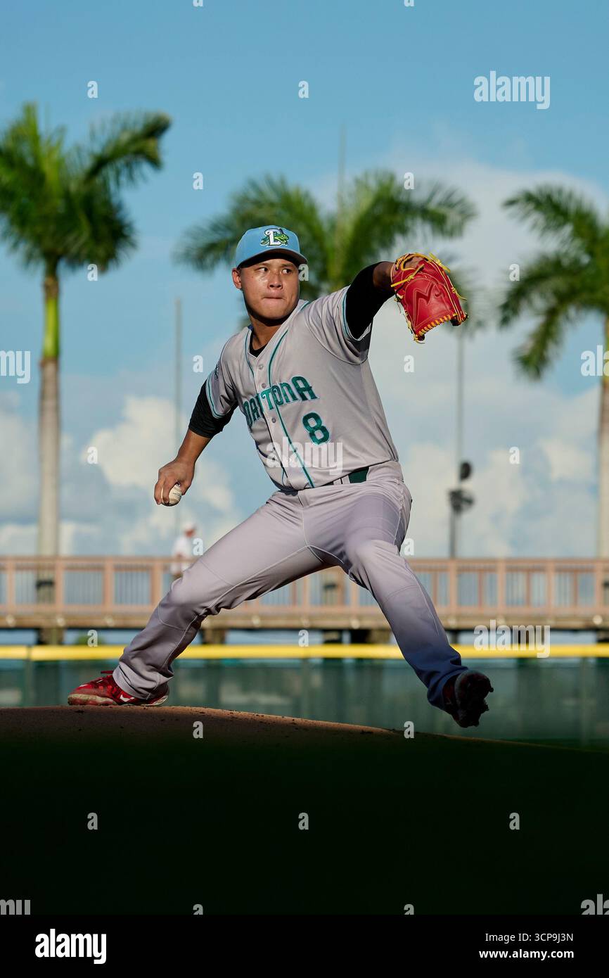 Daytona Tortugas pitcher Sheng-En Lin (8) during an MiLB Florida State ...
