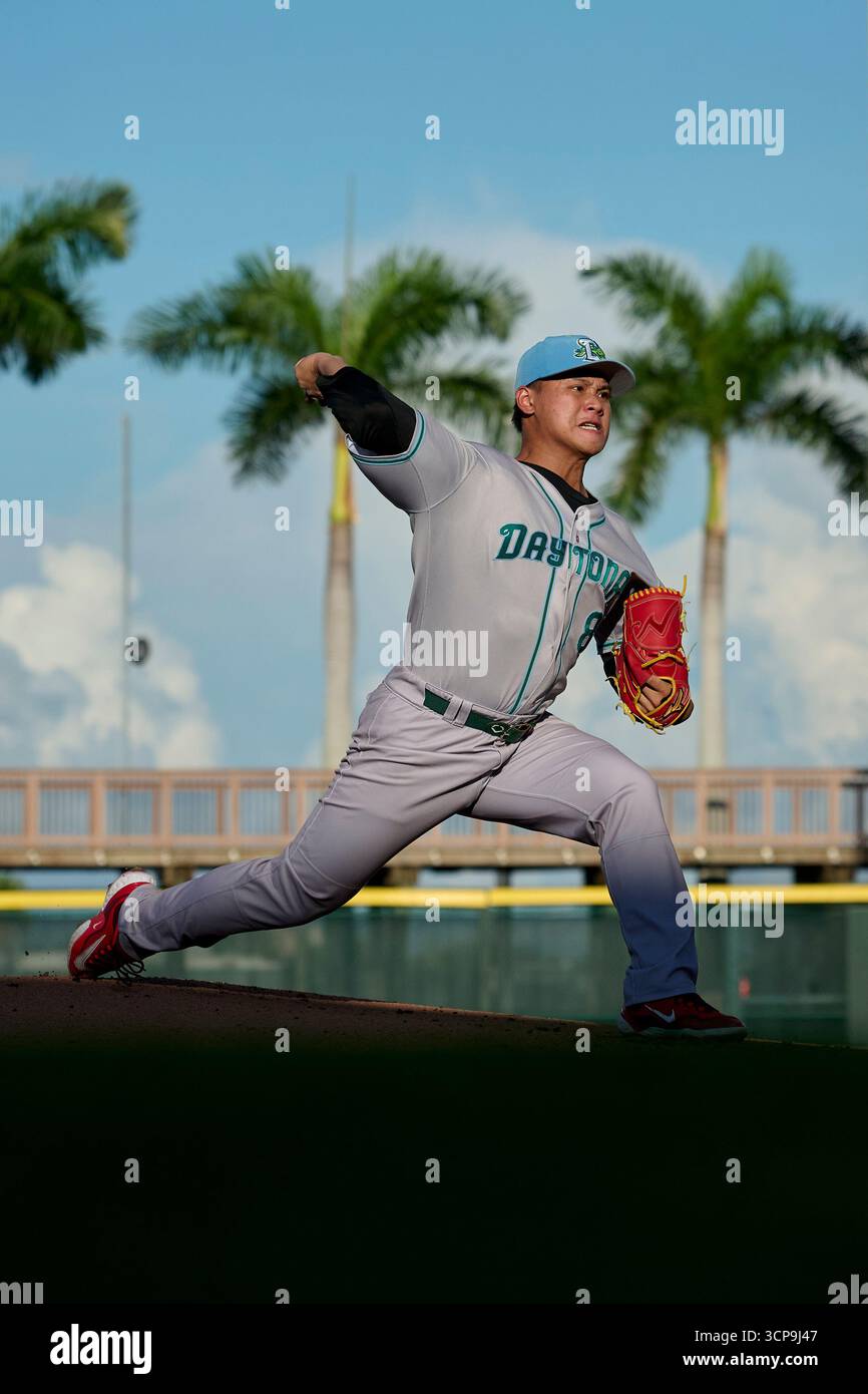 Daytona Tortugas pitcher Sheng-En Lin (8) during an MiLB Florida State ...