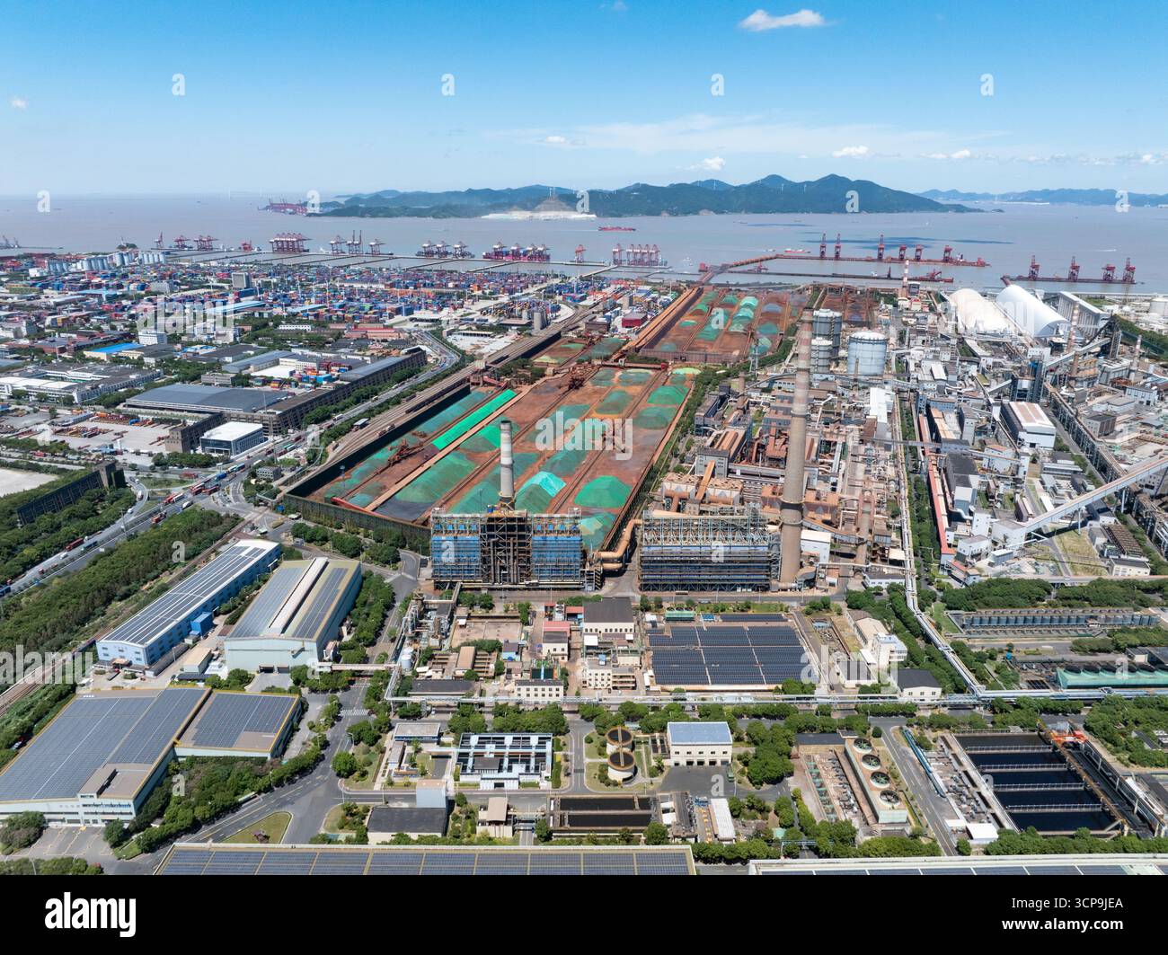 Iron ore in the open air yard of a steel plant Stock Photo - Alamy