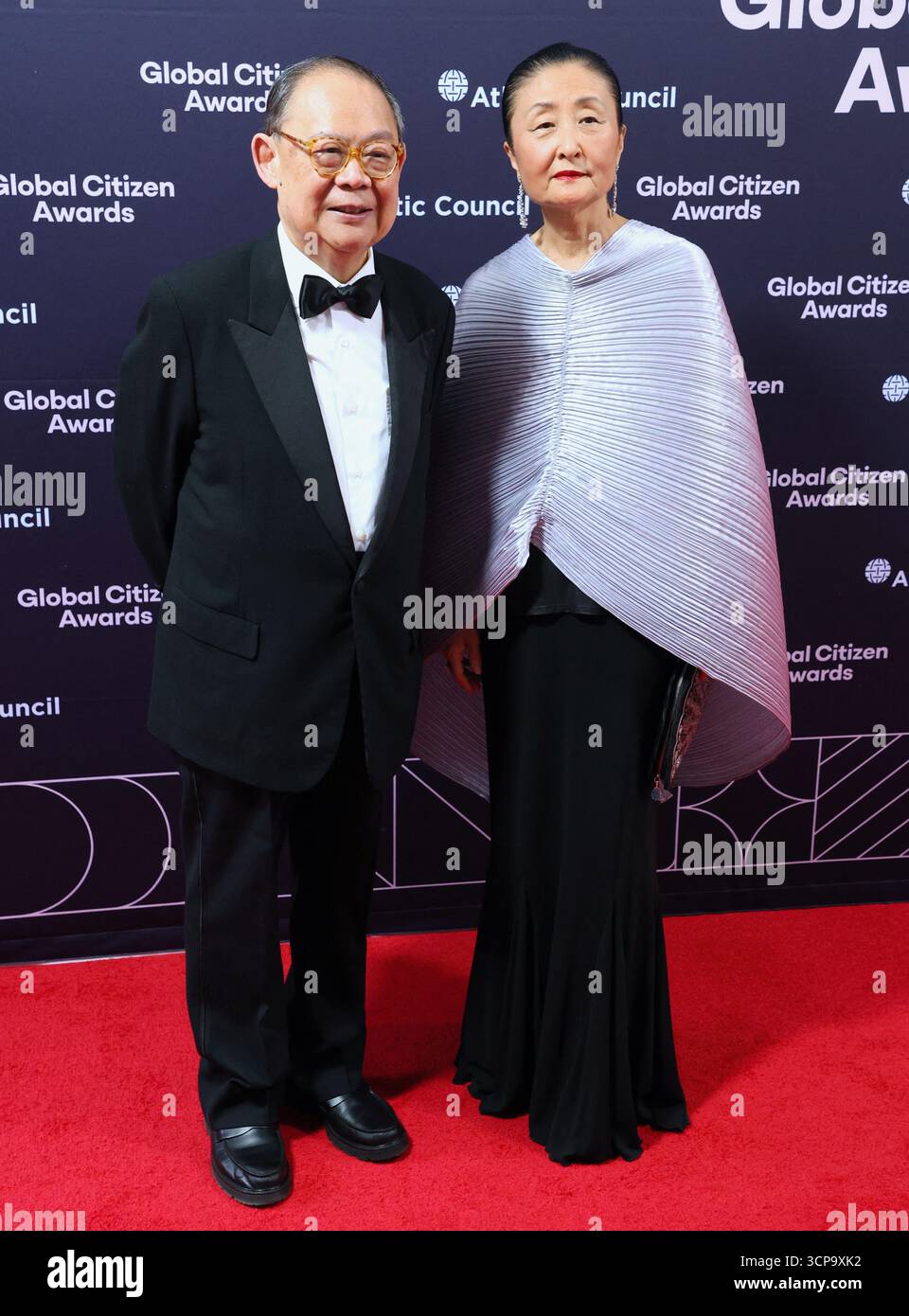 Victor Chu and guest attend the Global Citizen Awards red carpet in New ...