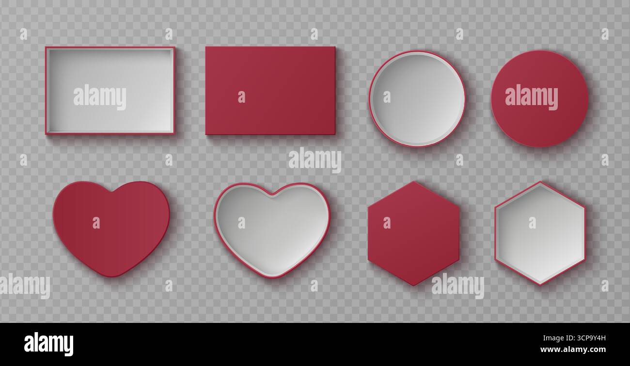 Heart box from top Stock Vector Images - Alamy