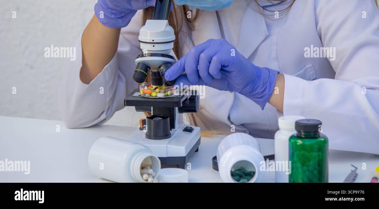 Pharmaceutical Research: Lab Technician Working with Medicine and a ...