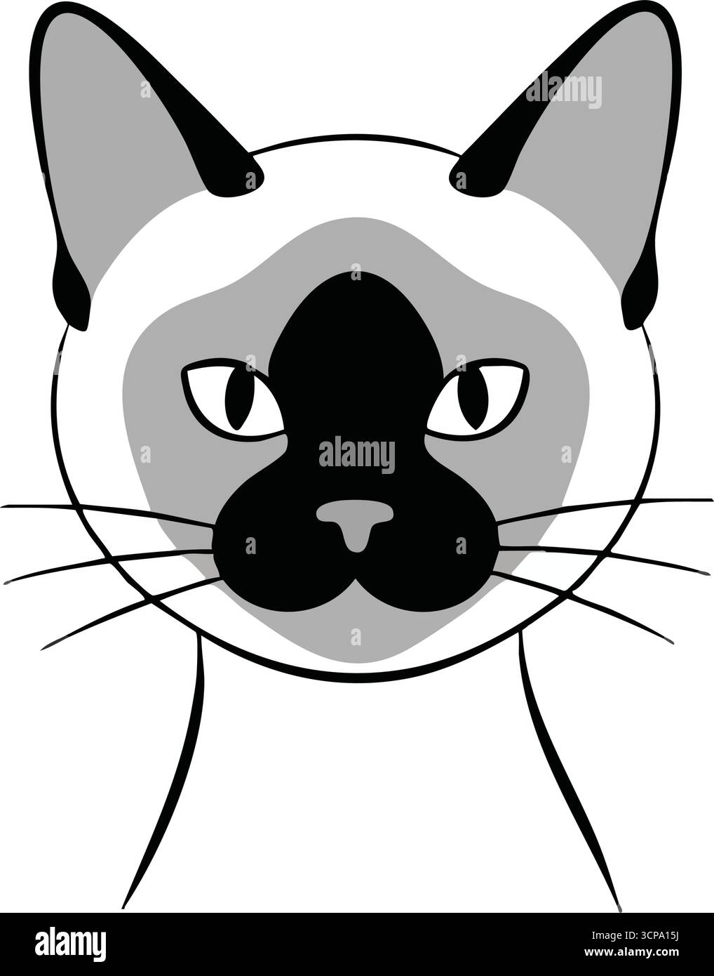 Cat facial markings Stock Vector Images - Alamy