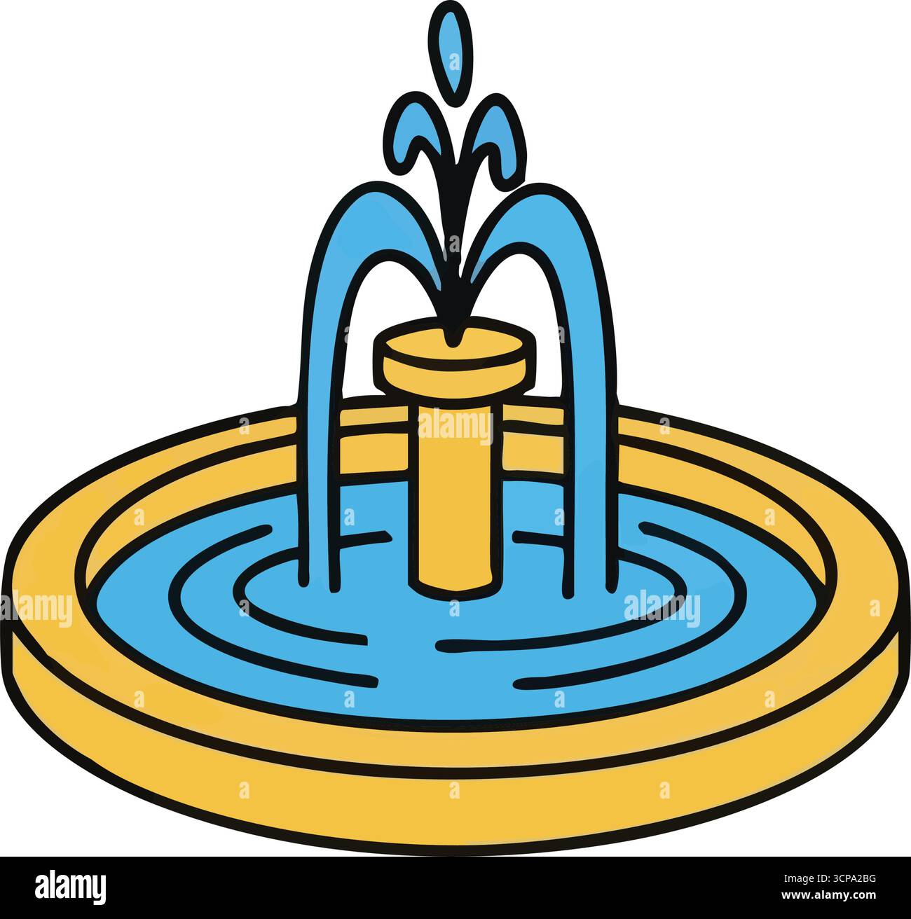Water fountain display Stock Vector Images - Alamy