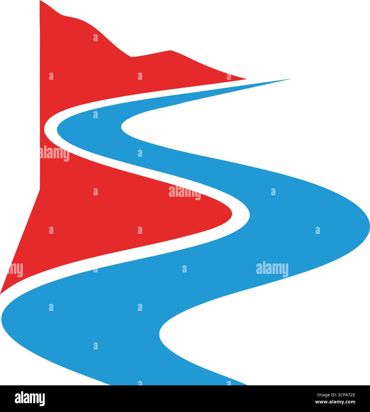 Strong flow clean mountain river Stock Vector Images - Alamy
