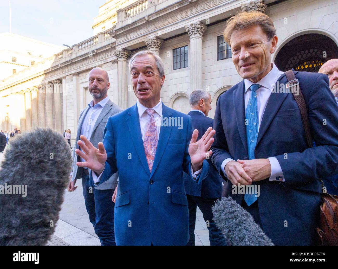 London, UK 25 Sept 2025 Reform Leader, Nigel Farage and Deputy Leader ...