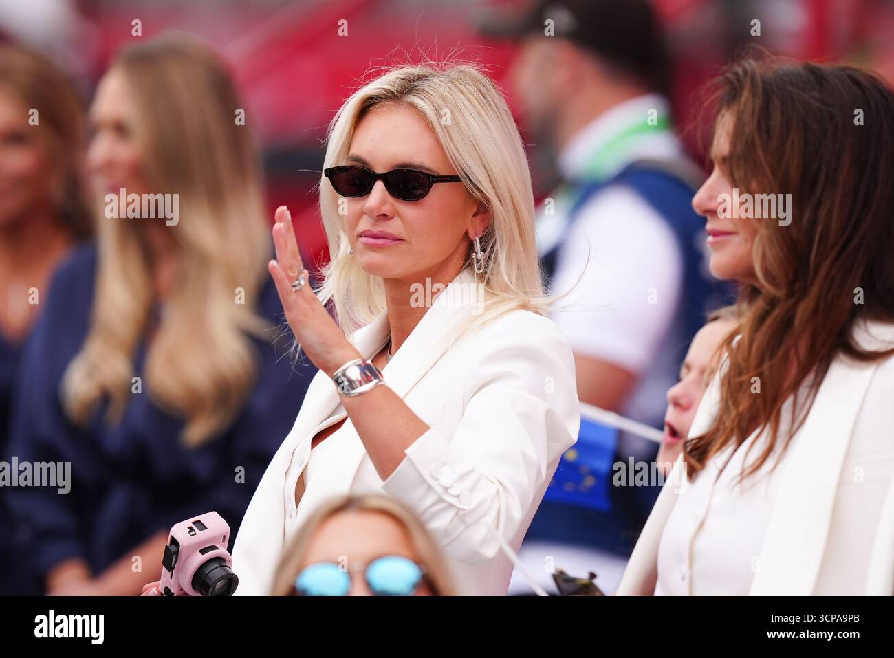 Katherine Fitzpatrick, wife of Matt Fitzpatrick during the opening ...