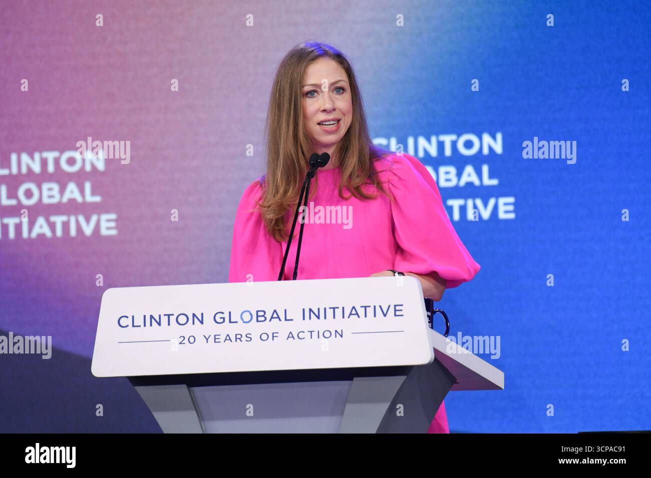 Chelsea Clinton onstage at the Clinton Global Initiative 2025 Annual ...
