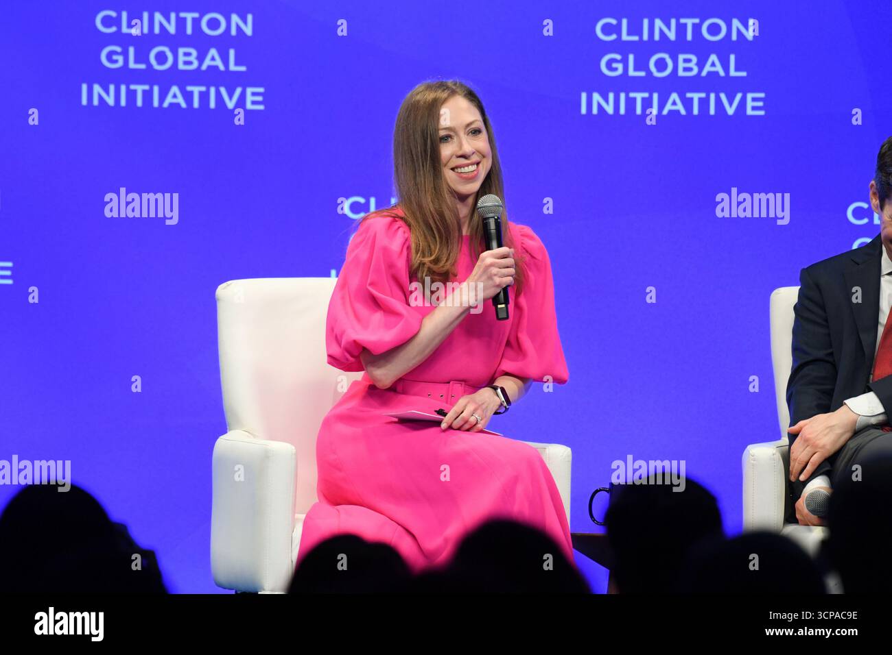 Chelsea Clinton onstage at the Clinton Global Initiative 2025 Annual ...