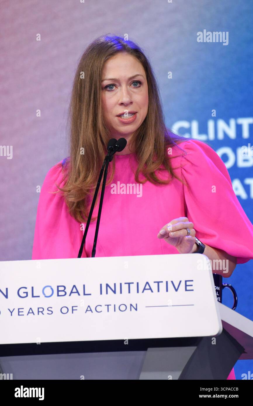 Chelsea Clinton onstage at the Clinton Global Initiative 2025 Annual ...