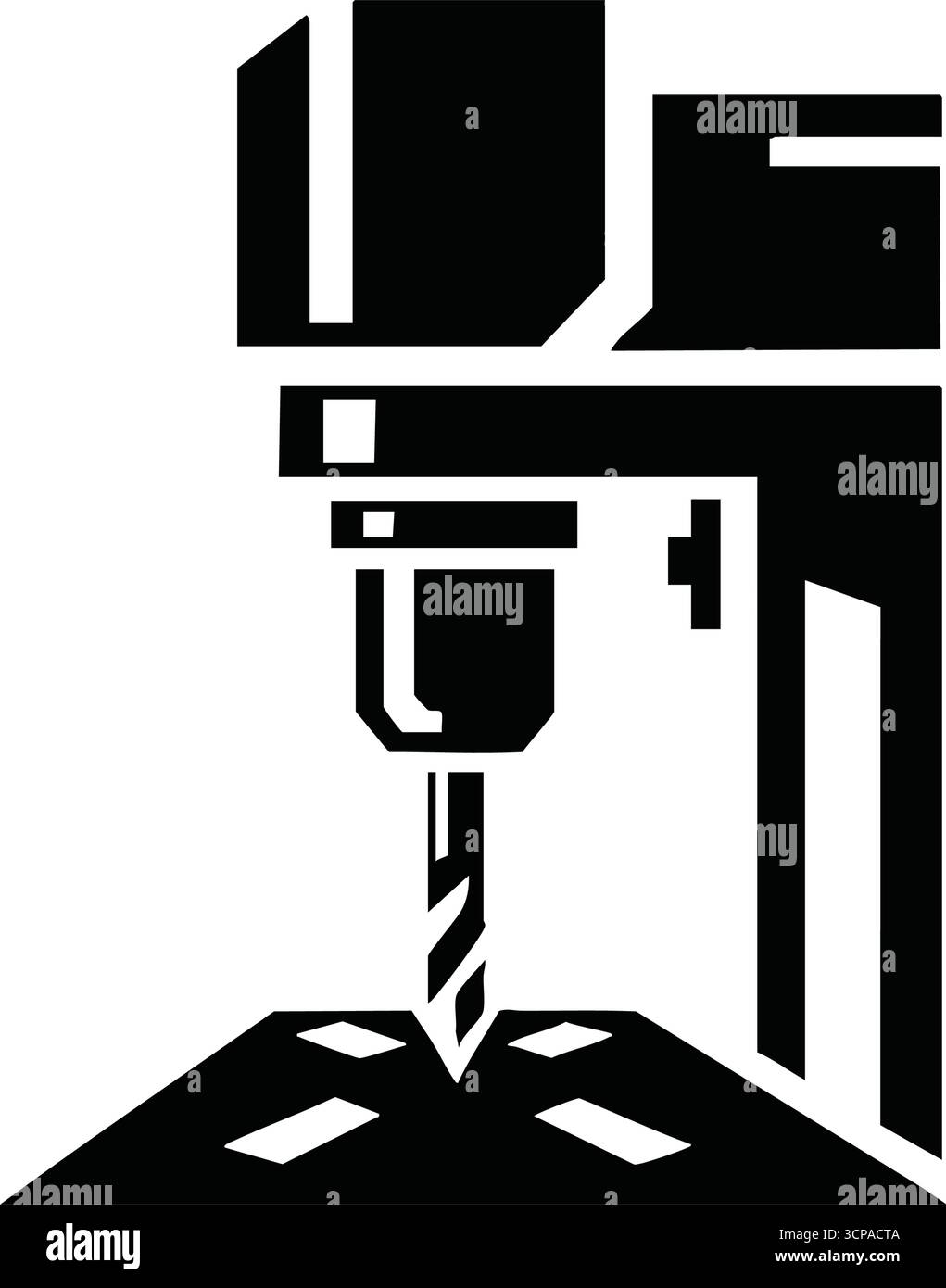 Modern construction machinery drill Cut Out Stock Images & Pictures - Alamy