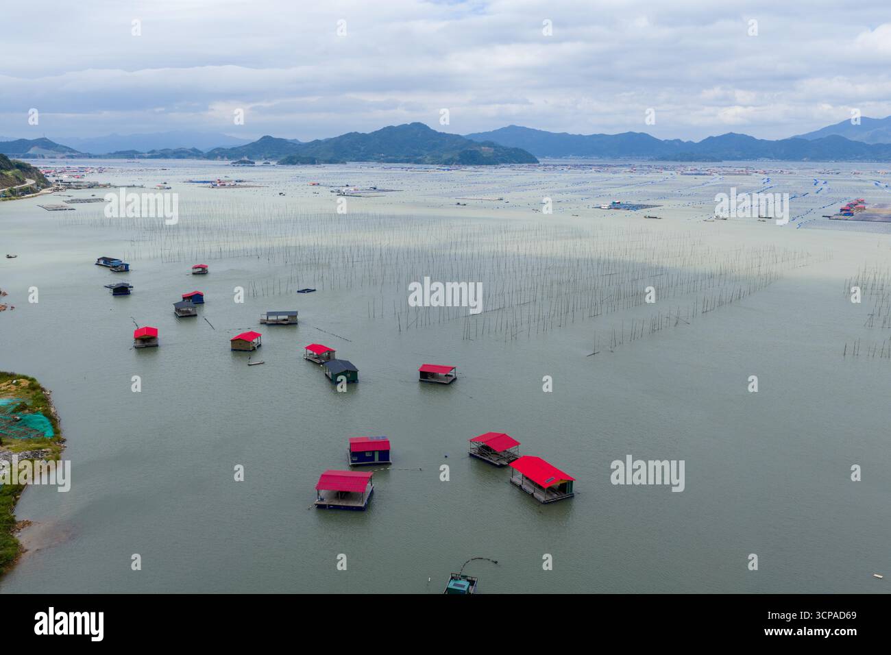 Aerial photo shows the "marine granary" in Ningde City, southeast China ...