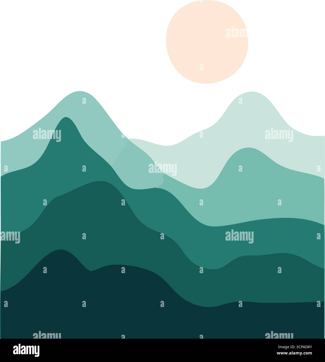 Layers mountain peaks in Cut Out Stock Images & Pictures - Alamy