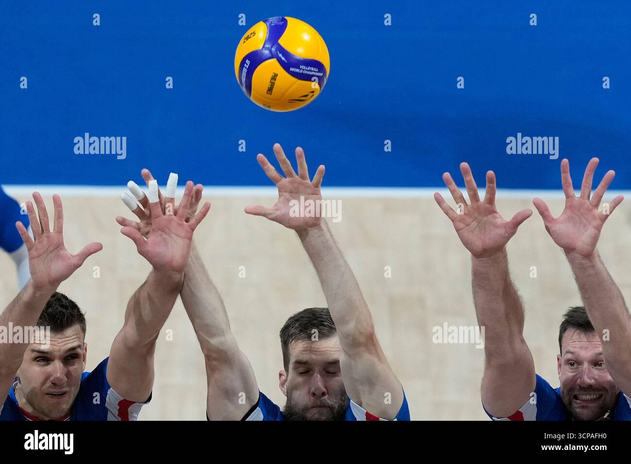 From left, Patrik Indra, Adam Zajicek, and Jan Galabov of the Czech ...