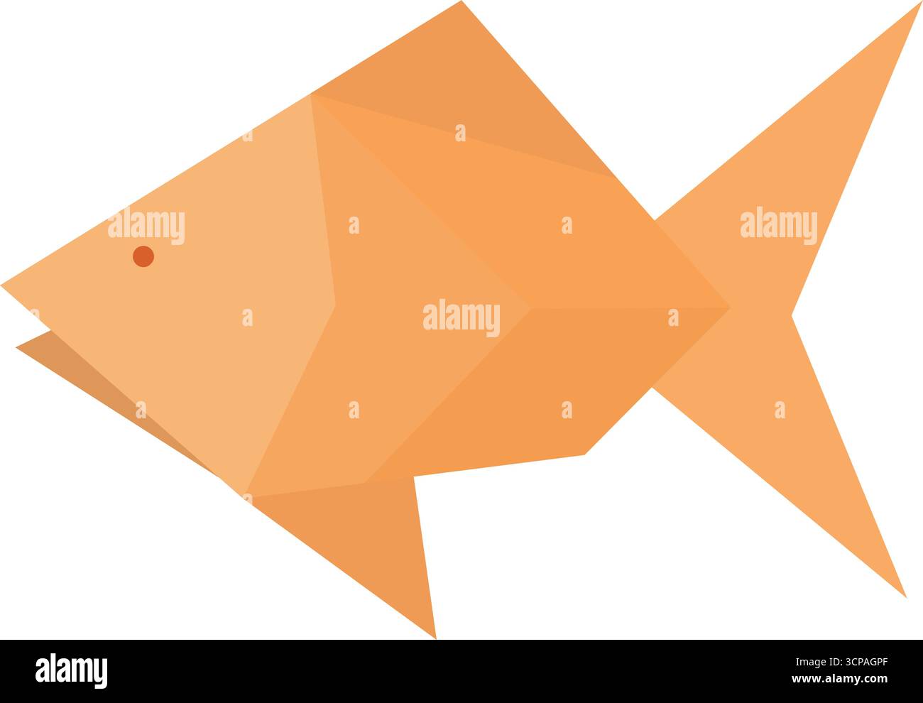 Minimalist orange fish graphic design with geometric shapes, perfect ...