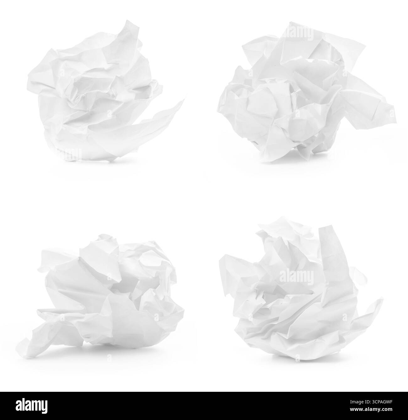 Crumpled white paper offers an artistic view of discarded ideas in ...