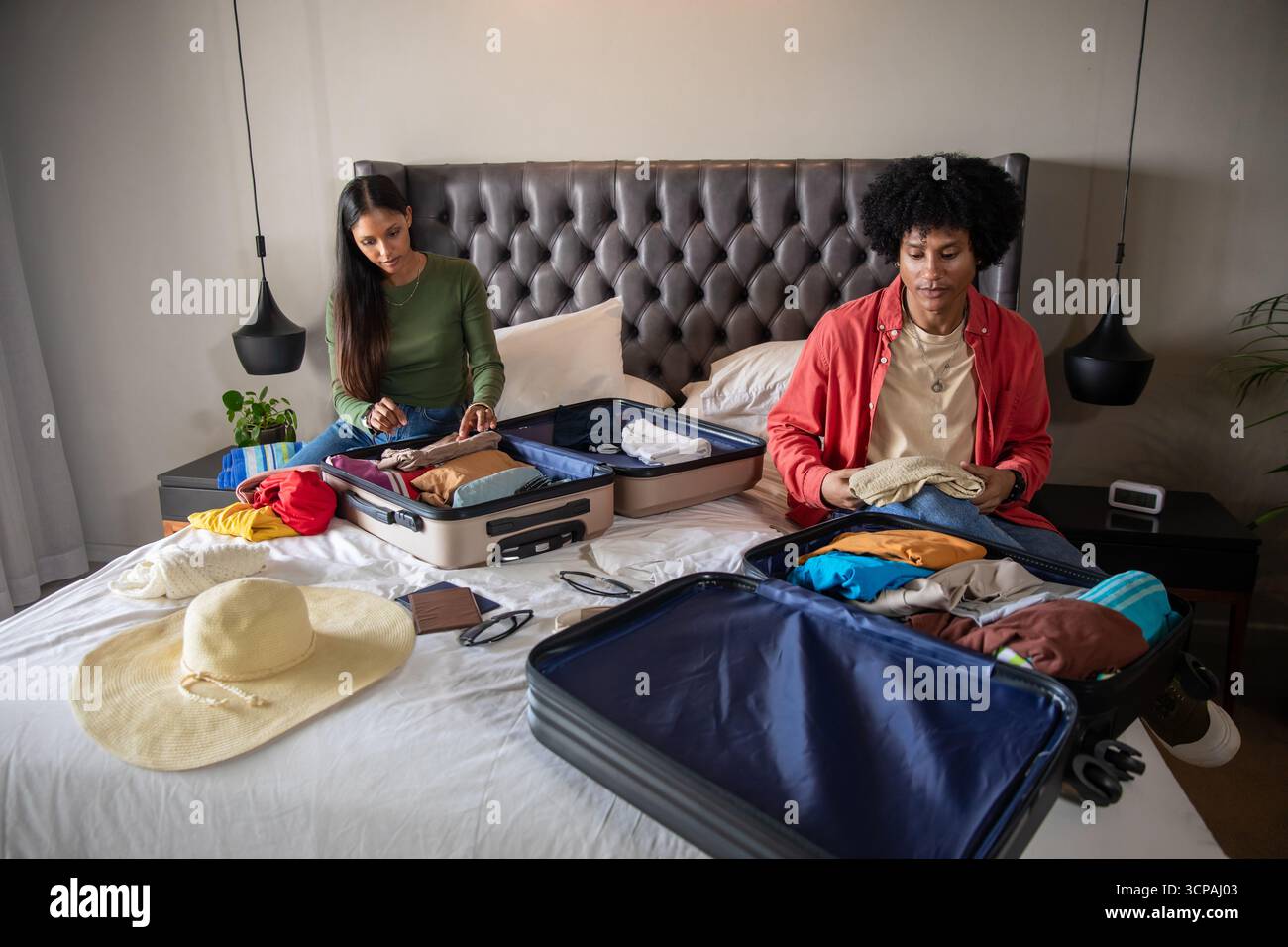 Couple organizing trip hotel hi-res stock photography and images - Alamy