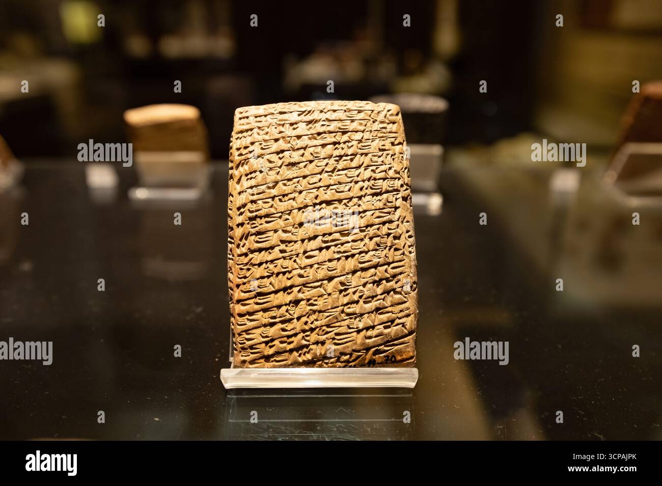Old clay tablet with Assyrian writing in Museum of Anatolian ...