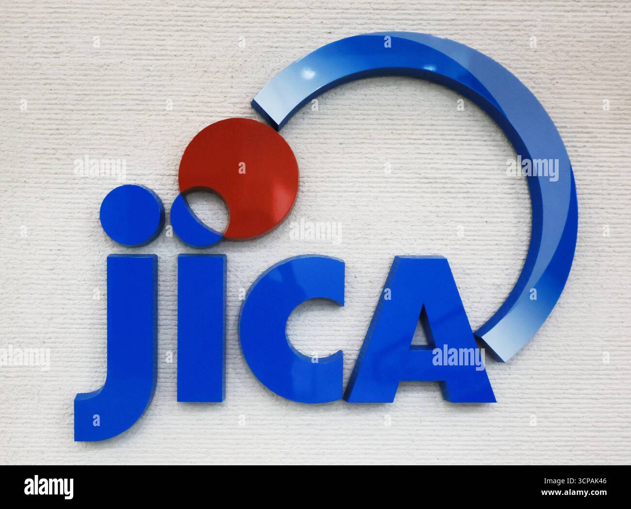 A photo shows a logo of the Japan International Cooperation Agency ...