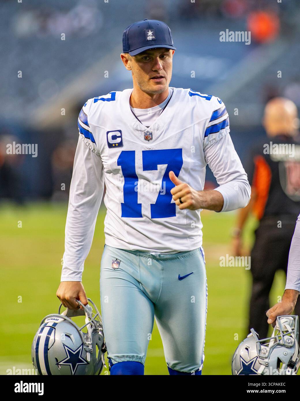 September 21, 2025: Dallas Cowboys Brandon Aubrey (17) walks off the ...