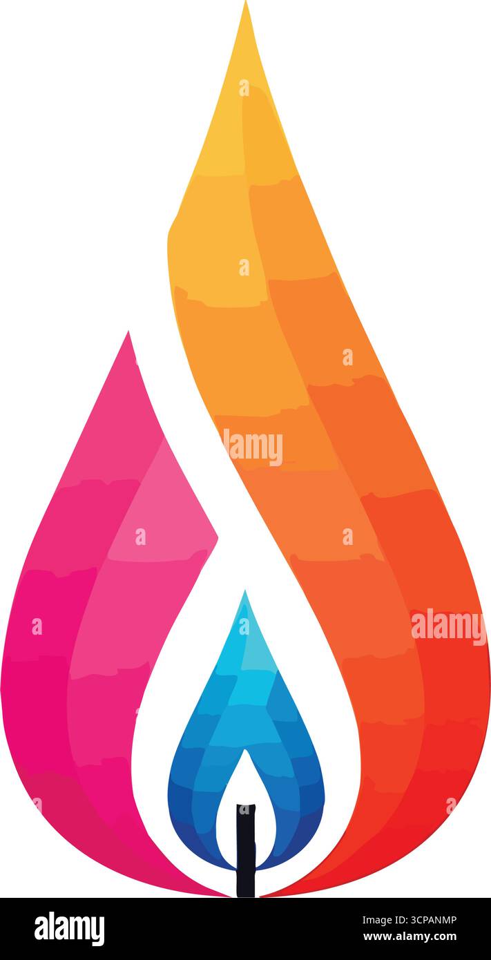 Dynamic multicolored flame symbol Stock Vector Images - Alamy
