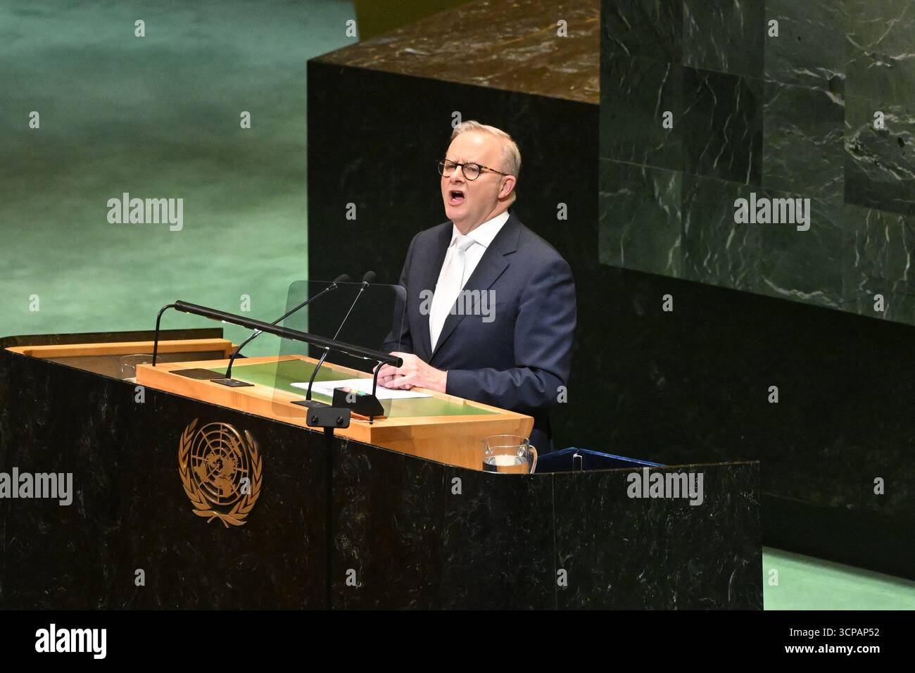 Australian Prime Minister Anthony Albanese addresses the 80th session ...