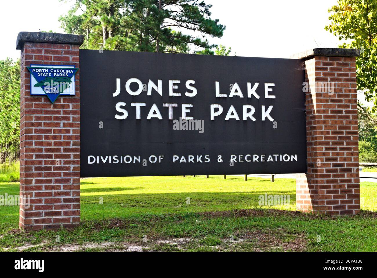 Elizabethtown, NC – August 23, 2025: This wooden sign marks the ...