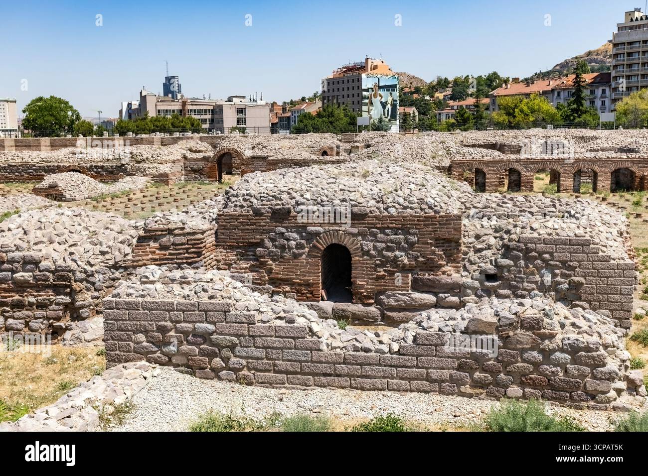 Ancient ruins of Roman Baths in Ankara Turkey Stock Photo - Alamy