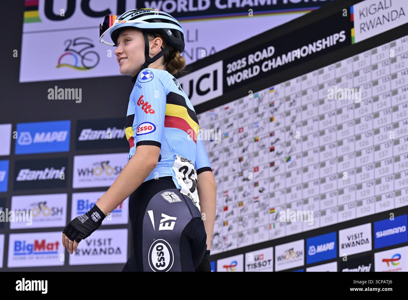 Belgian Tess Moerman pictured during the team presentation ahead of the ...