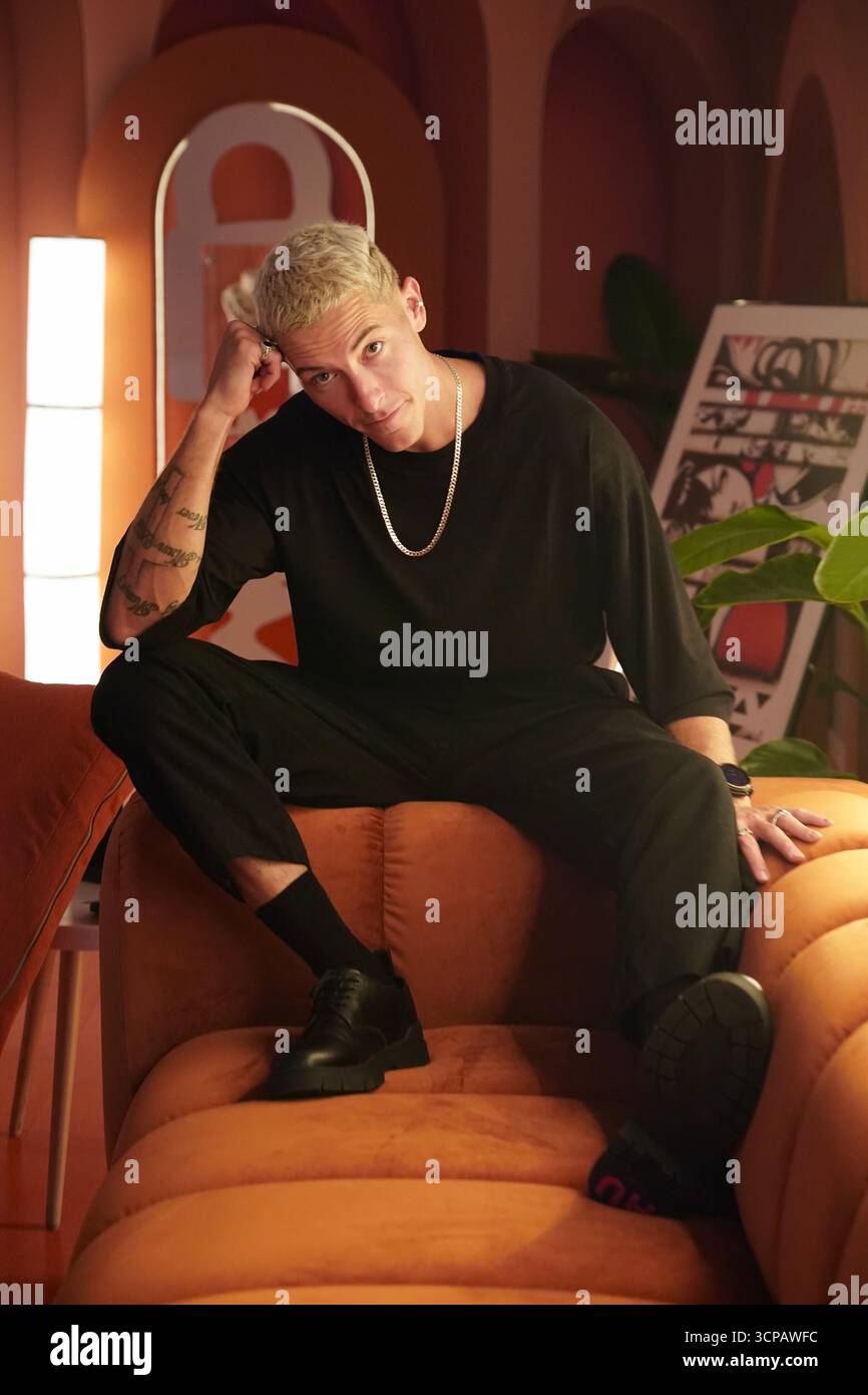 Taz Skylar poses in an interview with Europa Press during the opening ...