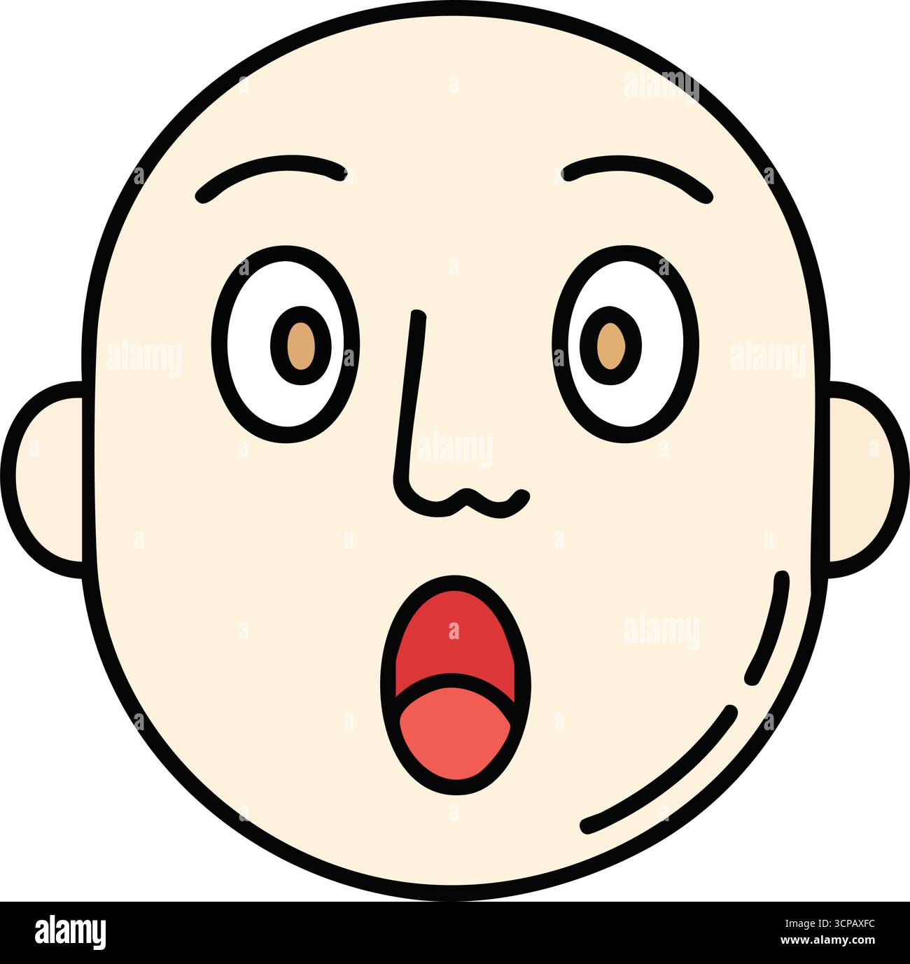 Profile portrait astonished person Stock Vector Images - Alamy