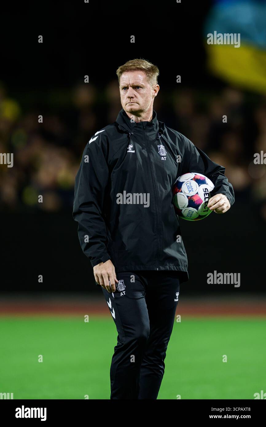 Copenhagen, Denmark. 24th, September 2025. Assistant coach Alan Tate of ...