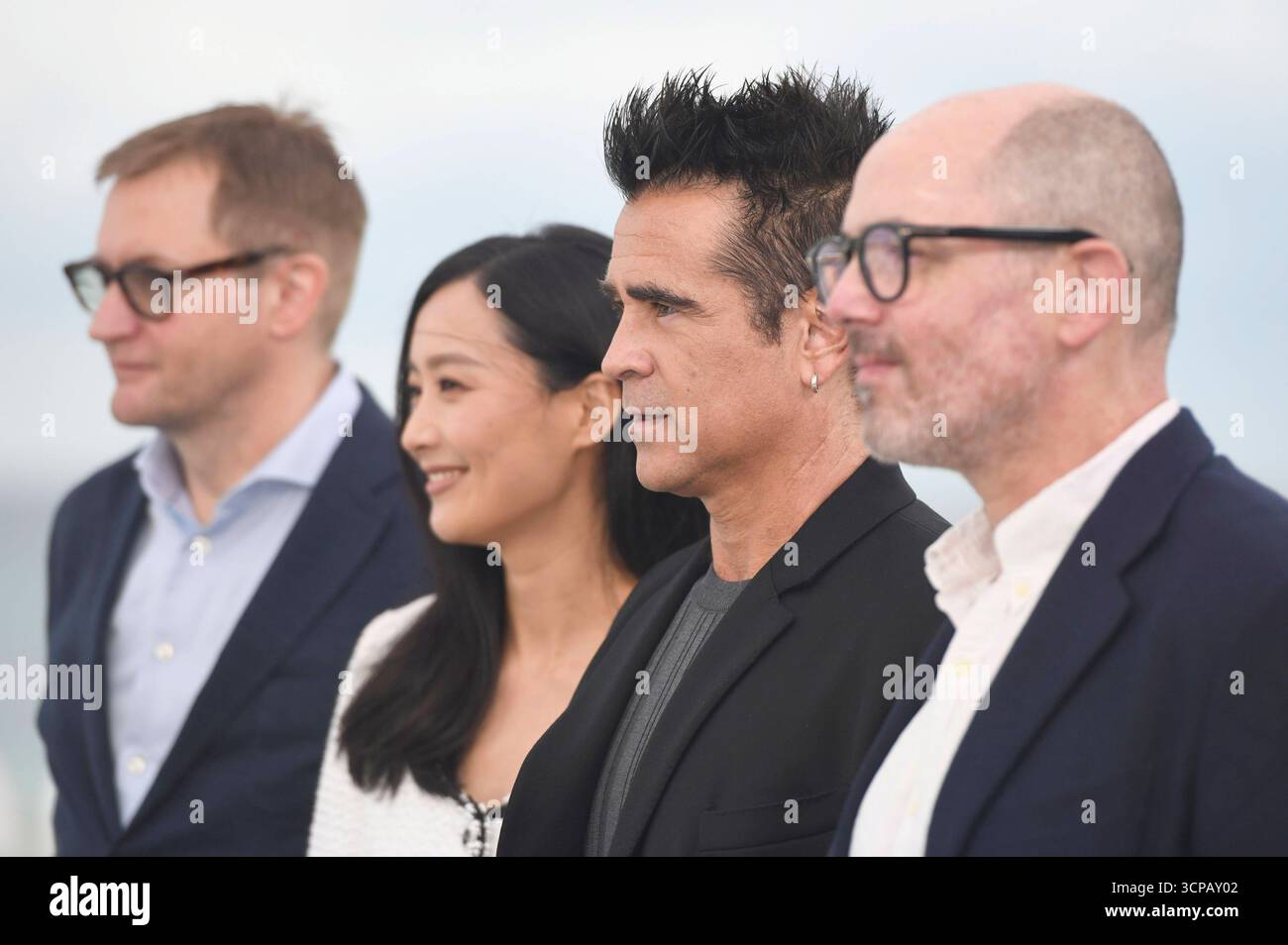 Mike Goodridge, Fala Chen, Colin Farrell und Edward Berger beim ...