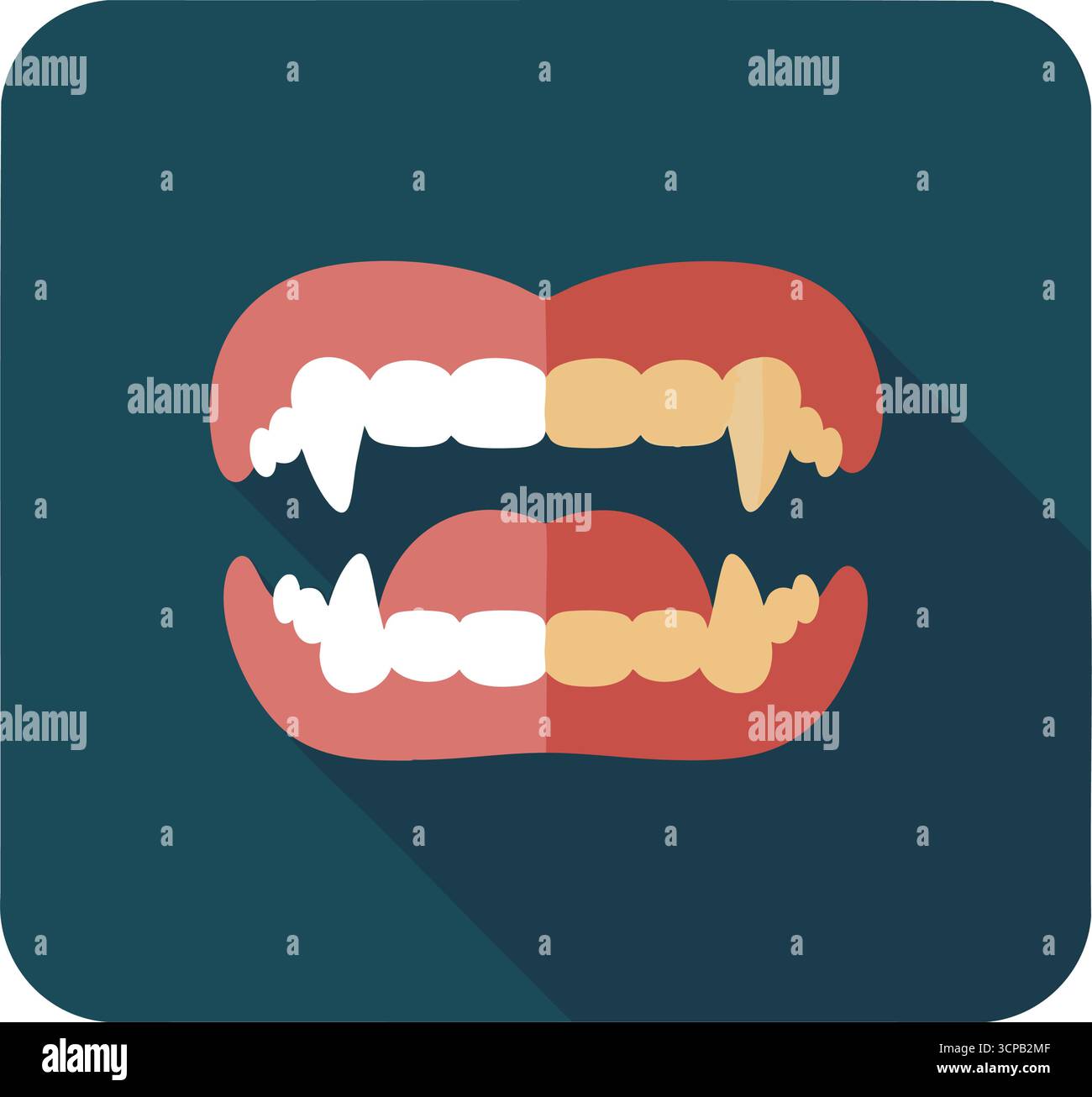Stylized vampire fangs illustration Stock Vector Images - Alamy