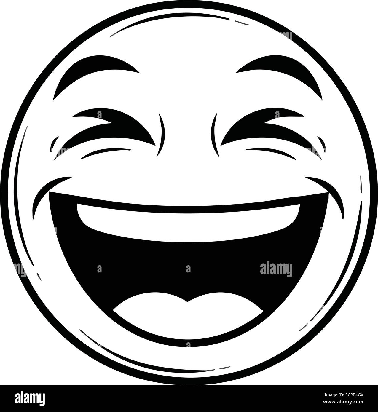 Extreme laughing positive emotion Stock Vector Images - Alamy