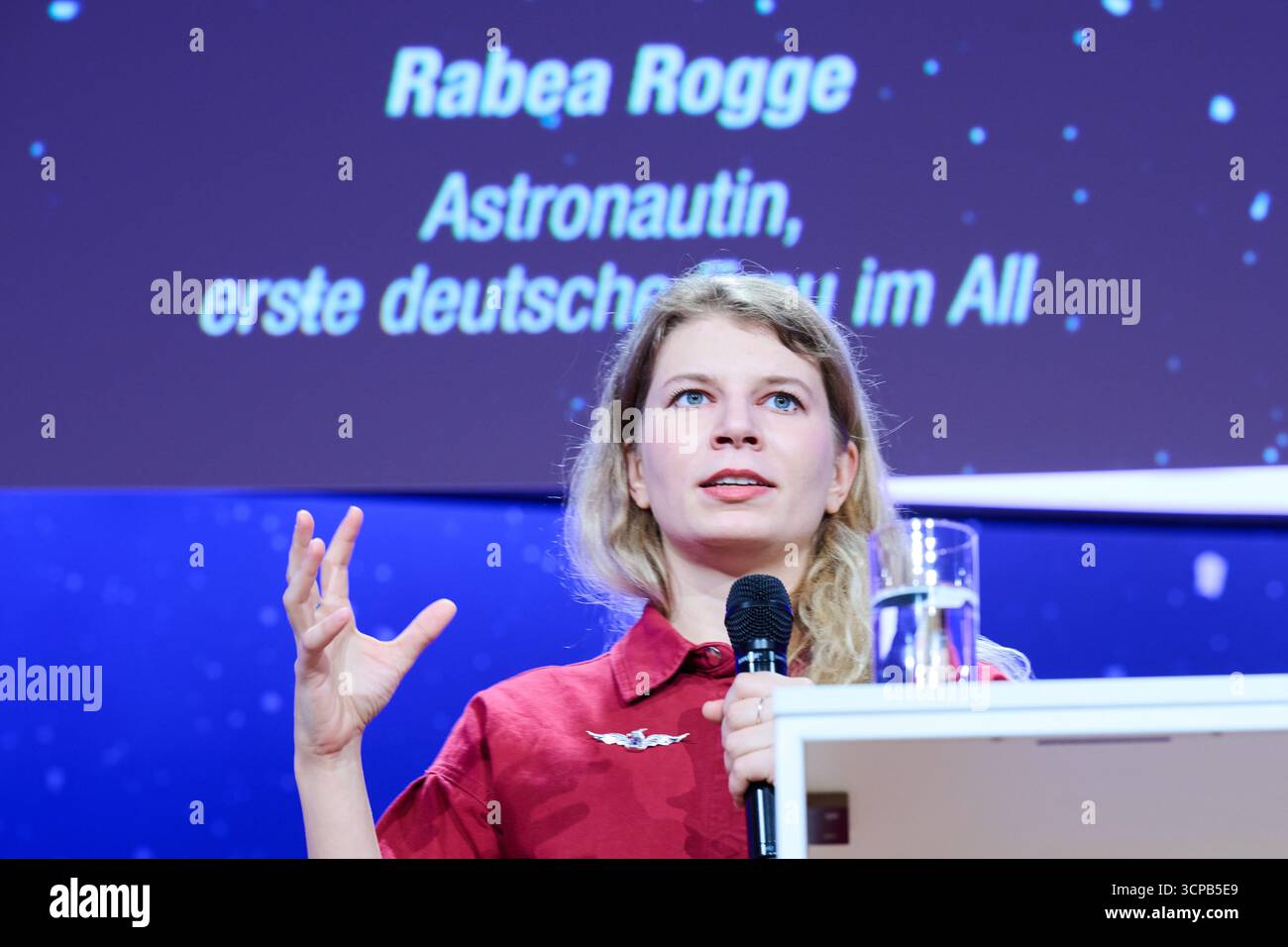 25 September 2025, Berlin: Rabea Rogge, astronaut, first German woman ...