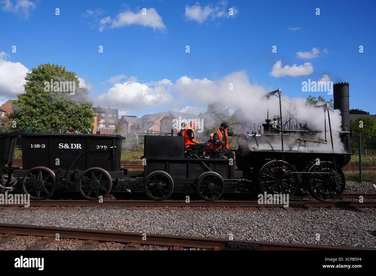 Locomotion No 1, which in 1825 was the first steam locomotive to pull a ...