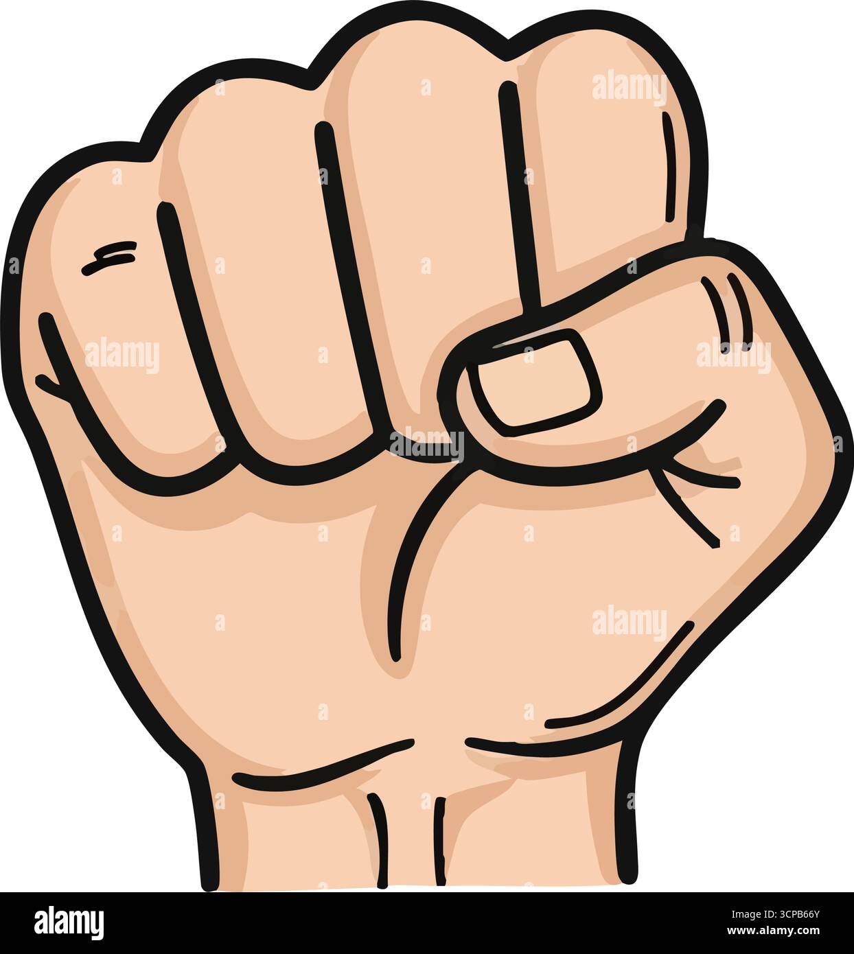 Clenched Fist Power Gesture. This impactful hand sign symbolizes ...