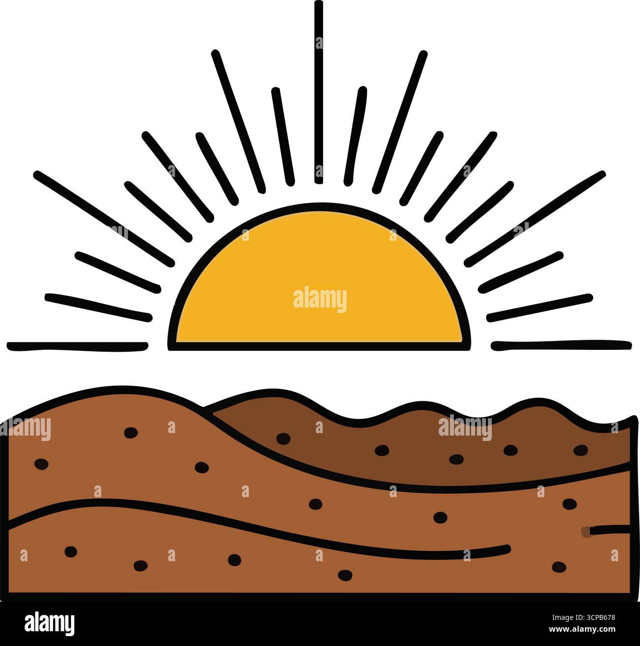 Golden sunrise over calm Cut Out Stock Images & Pictures - Alamy