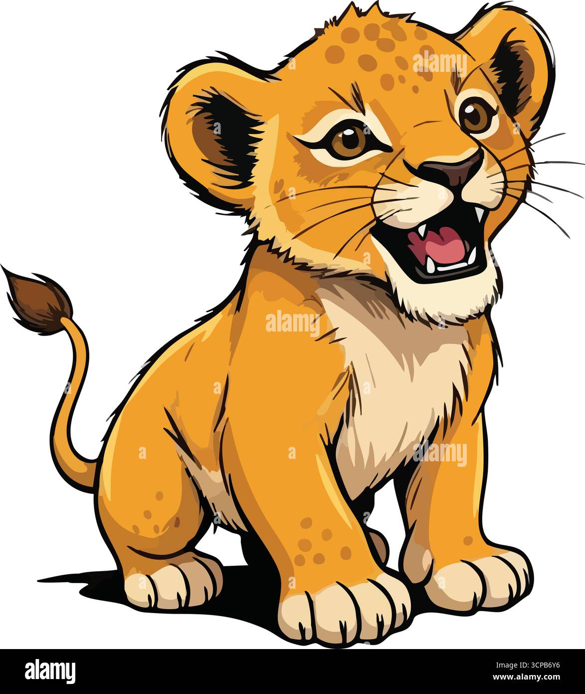 Little playful lion cub Stock Vector Images - Alamy