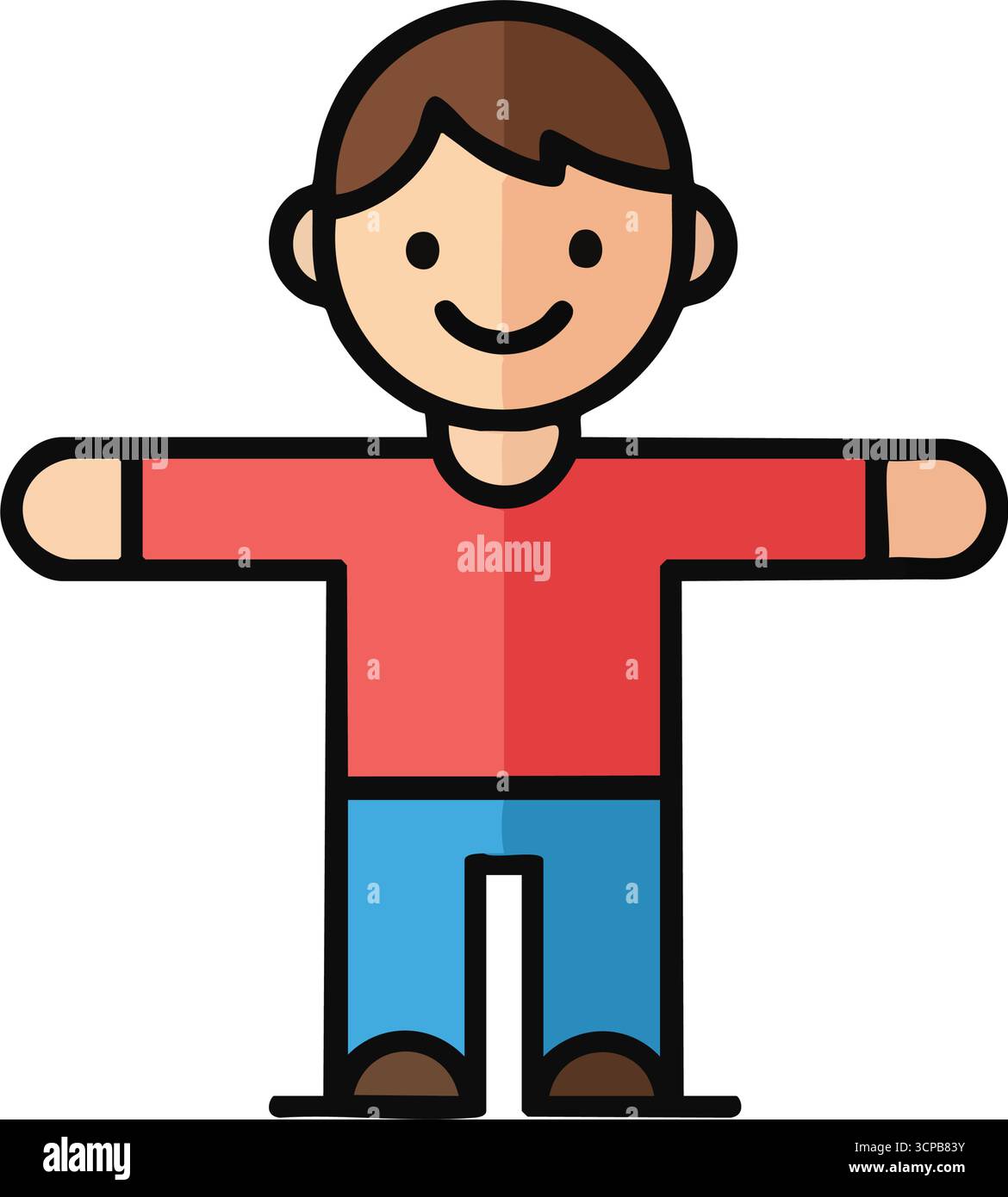 Boy arms out wide boy Stock Vector Images - Alamy