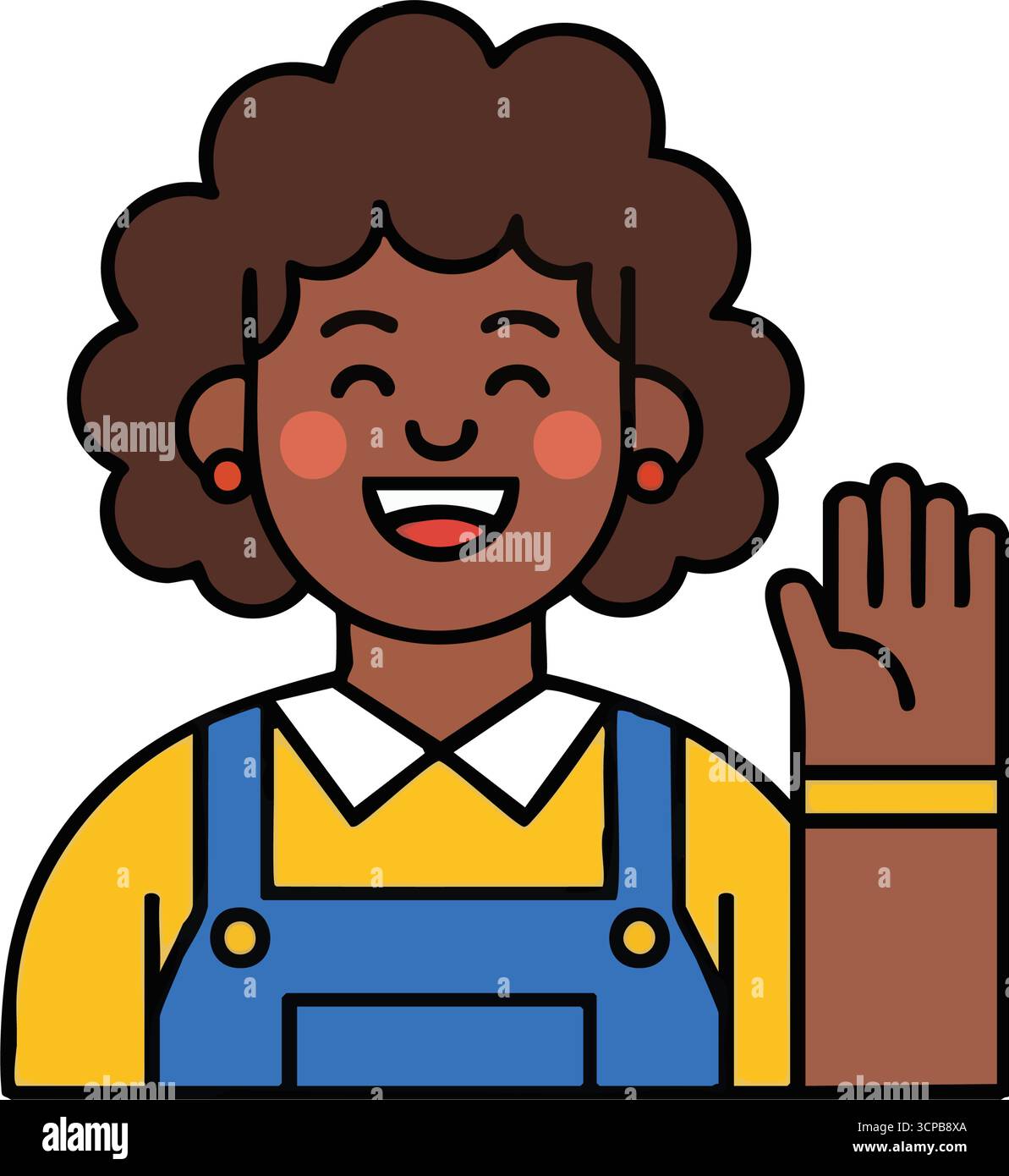 Pleasant woman brown hair Stock Vector Images - Alamy