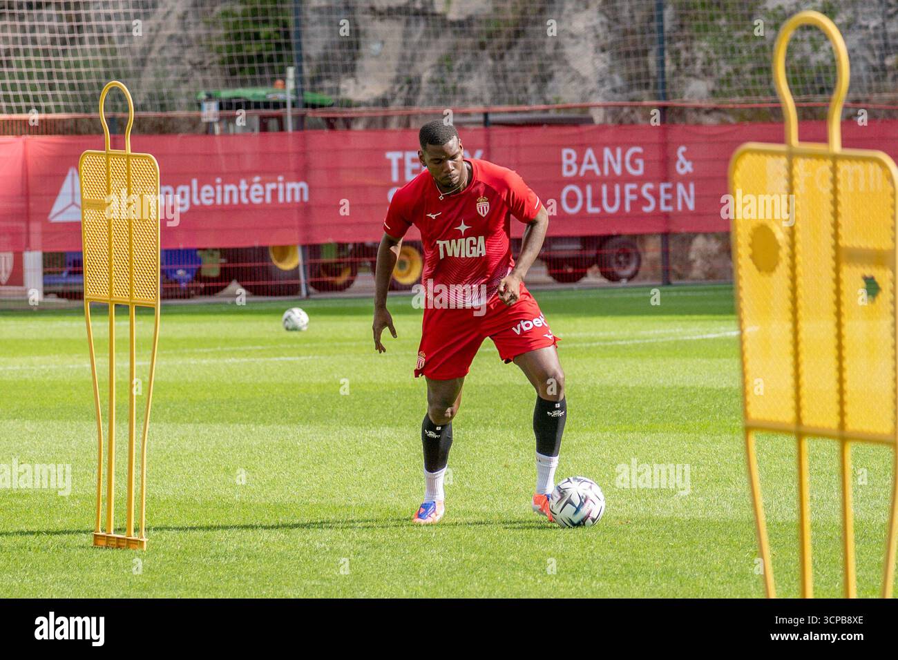 Paul Pogba seen at AS Monaco Football Club training center during ...