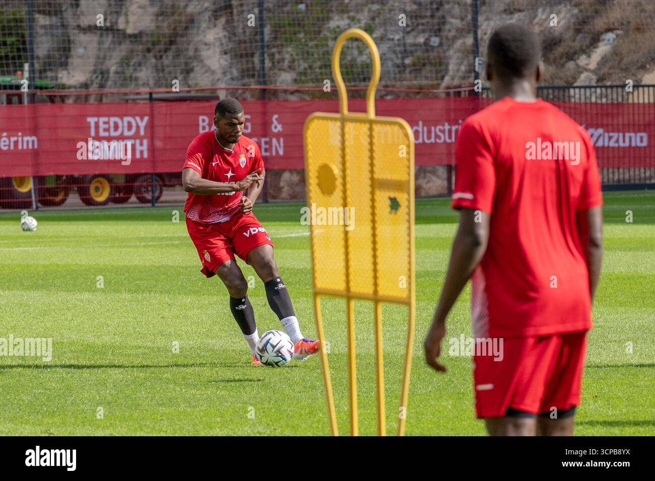 Paul Pogba seen at AS Monaco Football Club training center during ...